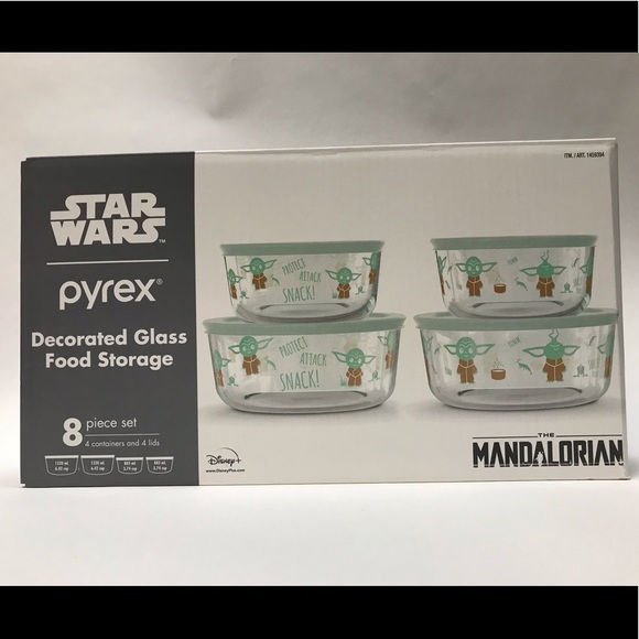 Pyrex | Kitchen | Pyrex Star Wars Mandalorian Baby Yoda 8 Pc Set | Poshmark